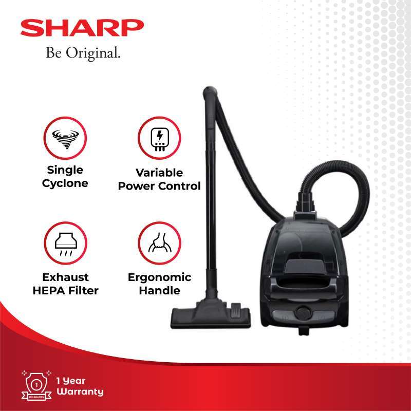 Promo Sharp Ec-ns18 Bk/rd Bagless Vacuum Cleaner 1.5 Liter - Black ...