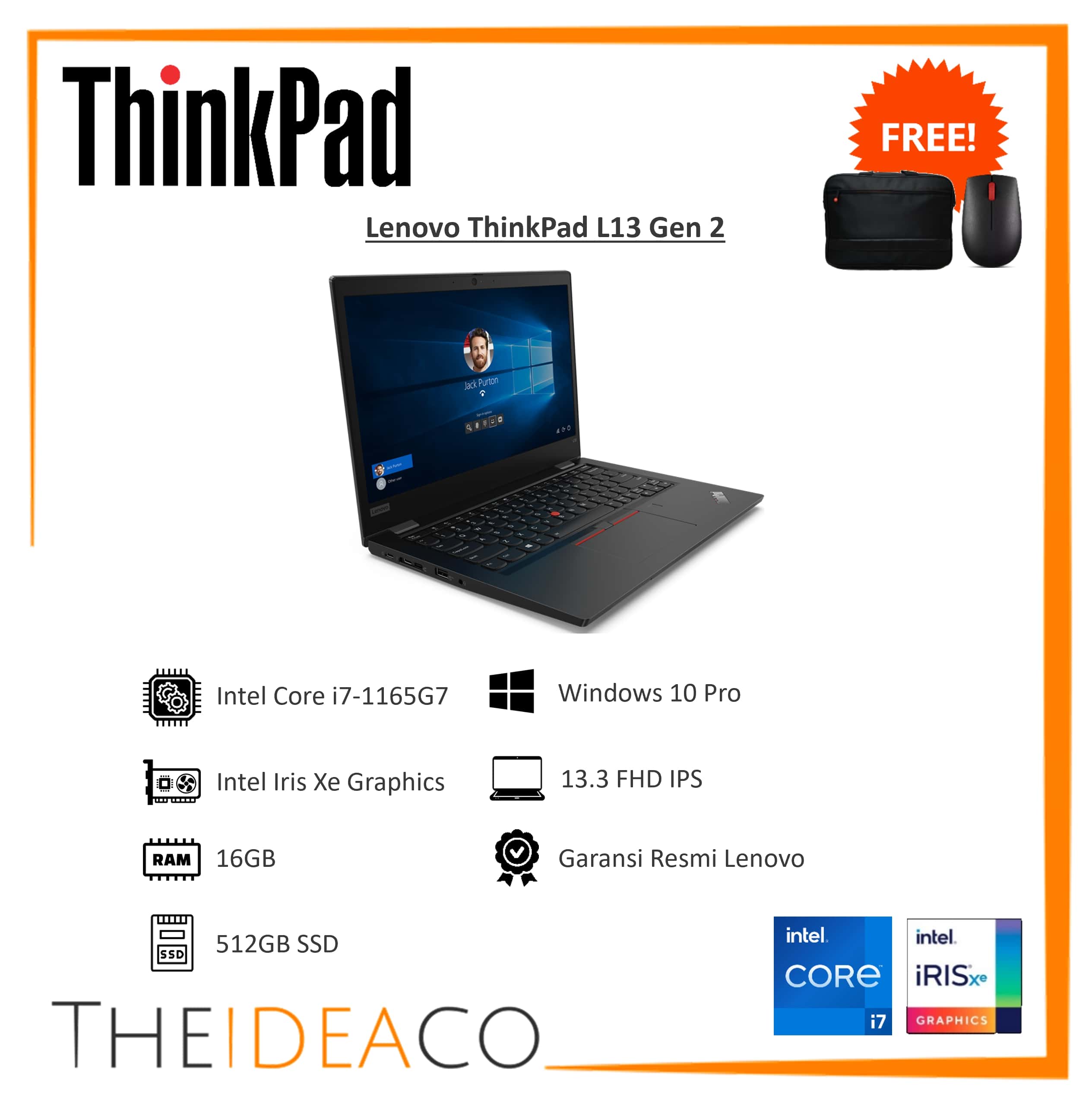 Jual Lenovo Thinkpad L13 Gen 2 I7-1165g7 16gb 512gb Ssd Win10pro Di ...