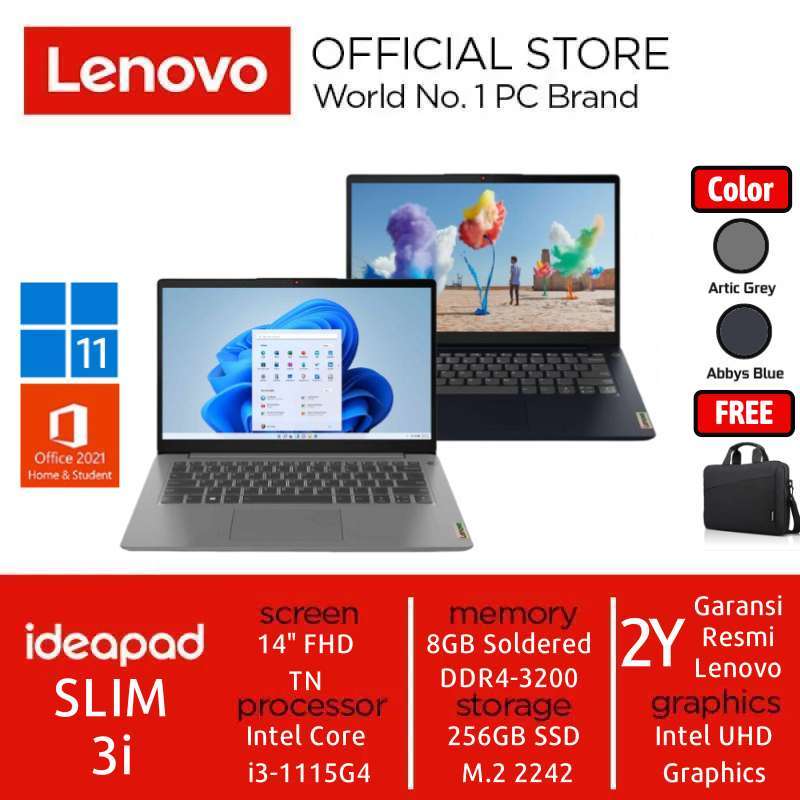 Jual Lenovo Ideapad Slim 3 Core I3 1115 Original Murah Harga Diskon Agustus 2024 Blibli