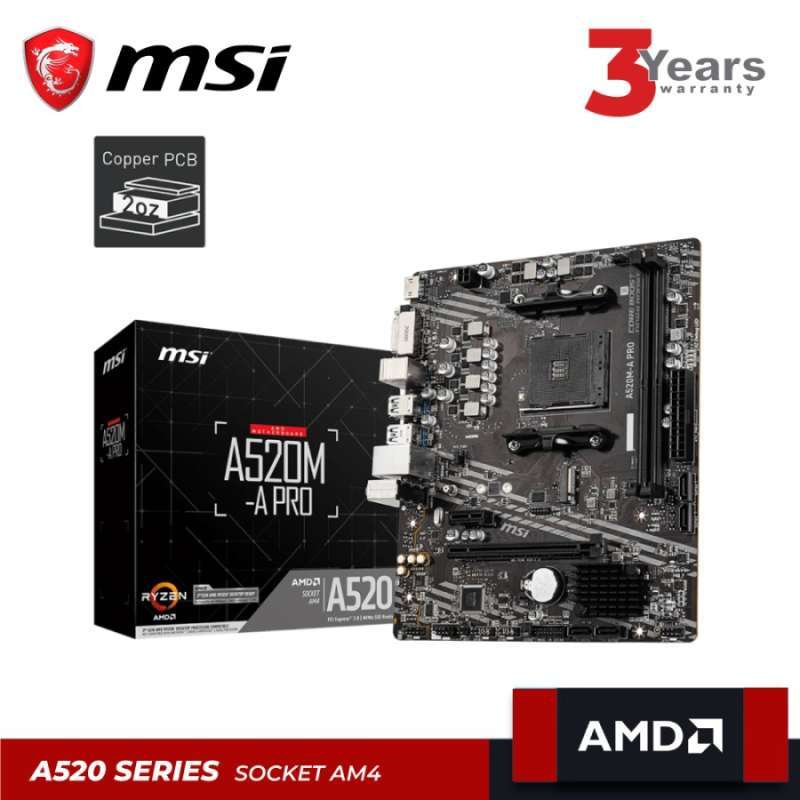 Jual Msi A520m-a Pro (socket Am4) Di Seller Msi Shop Id - Central Technology Computer - Kota ...