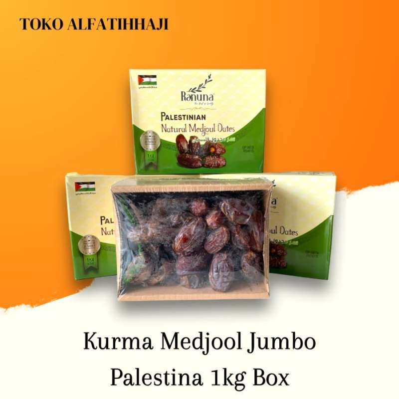 Jual Kurma Medjool Palestina 1kg Box Premium Jumbo Medjol Dates Di ...