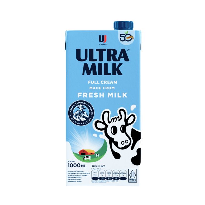 Promo Ultra Milk Full Cream Susu Uht [1000 Ml] Diskon 11% Di Seller Fresh By Bliblimart Official ...