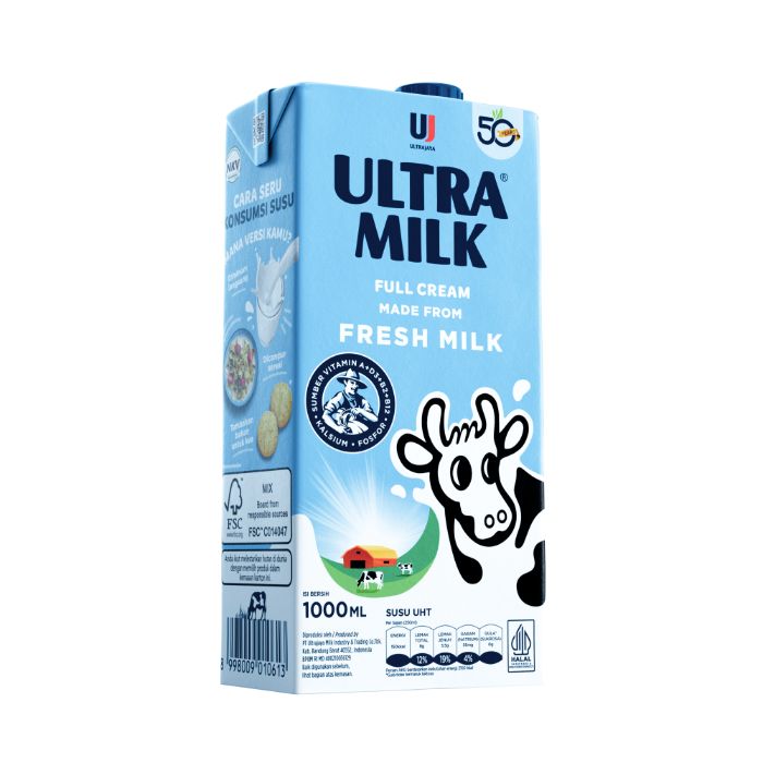 Promo Ultra Milk Full Cream Susu Uht [1000 Ml] Diskon 11% Di Seller Fresh By Bliblimart Official ...