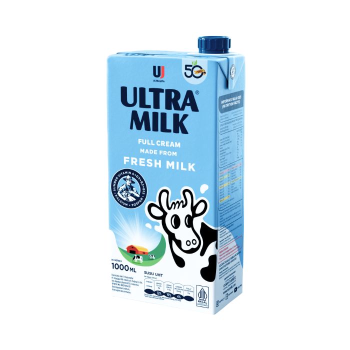 Promo Ultra Milk Full Cream Susu Uht [1000 Ml] Diskon 11% Di Seller ...