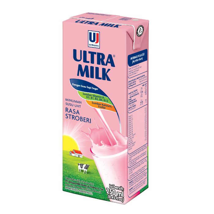Promo Ultra Milk Strawberry Susu Uht [250 Ml] Diskon 20% Di Seller ...
