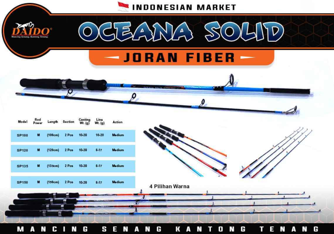 Jual JORAN DAIDO OCEANA FIBER SOLID 120 135 150 - 150CM,ORANGE di ...