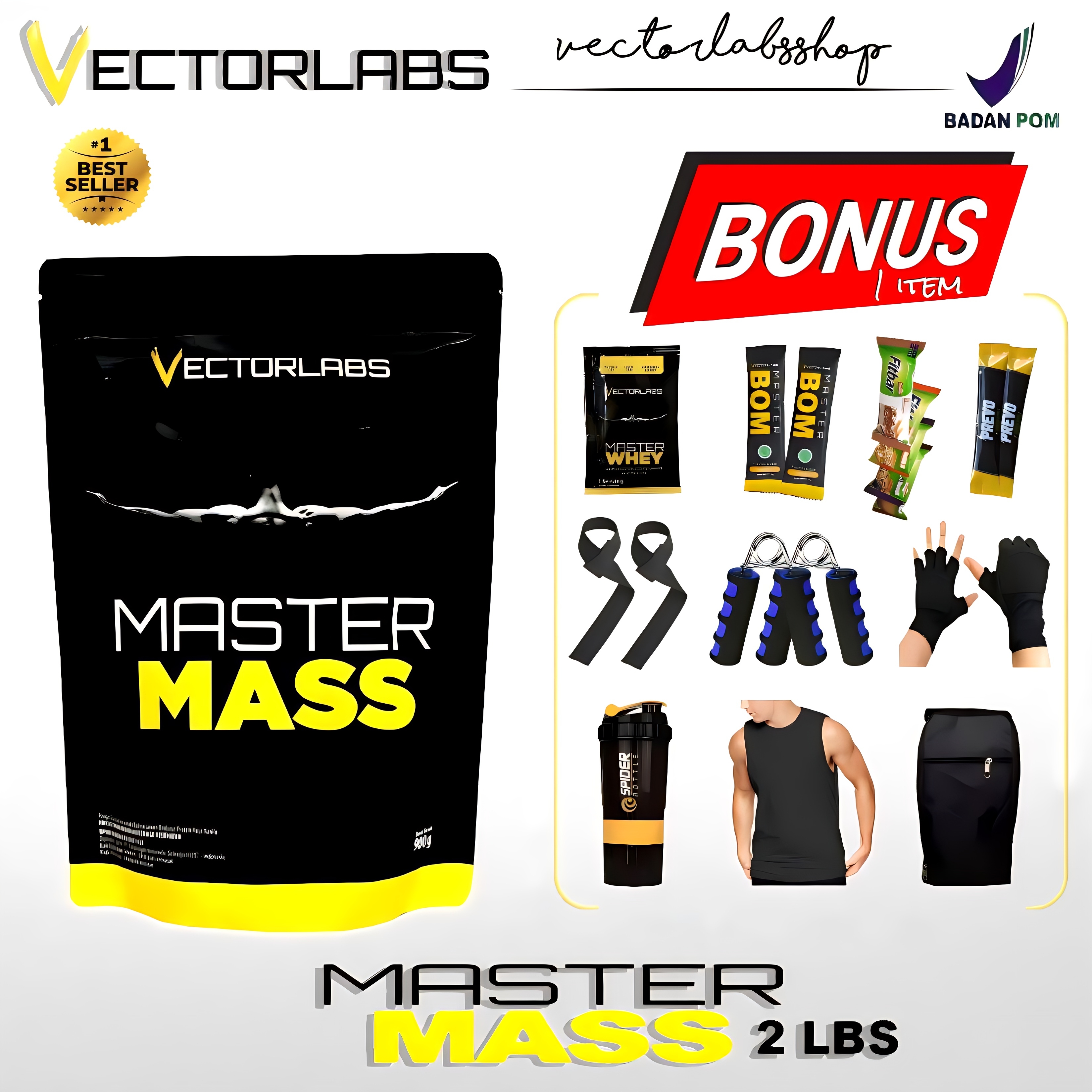 Jual Vectorlabs Master Mass Gainer 2lbs 900 Gram Susu Protein Penambah