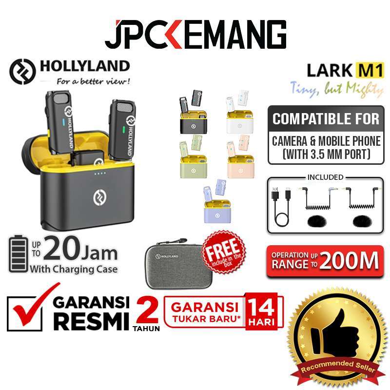 Promo JPC KEMANG Hollyland Lark M1 Dual Wireless Lavalier Microphone M1 ...