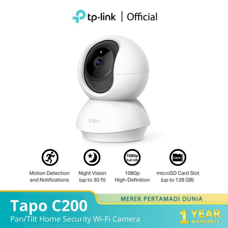 Jual TP-LINK Tapo C200/C100/C310 Pan/Tilt Home Security Wi-Fi IP Camera ...