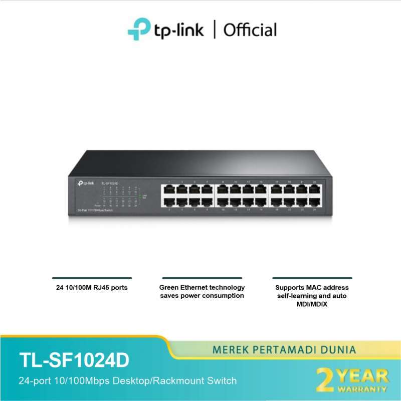 Promo Original Tp-link Tl-sf1024d 24-port 10/100mbps Desktop/rackmount ...