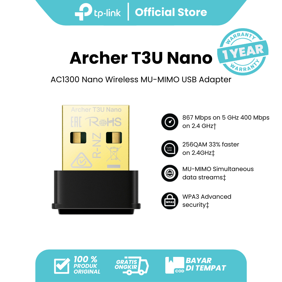 Promo Tp-link Archer T3u Nano Wireless Adapter Ac600 Usb Adapter Archer ...