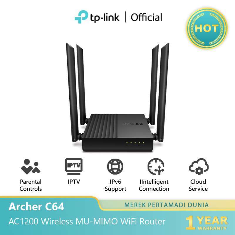 Promo Tp-link Archer C64 AC1200 Wireless MU-MIMO WiFi Router Diskon 68% di Seller TP-Link ...