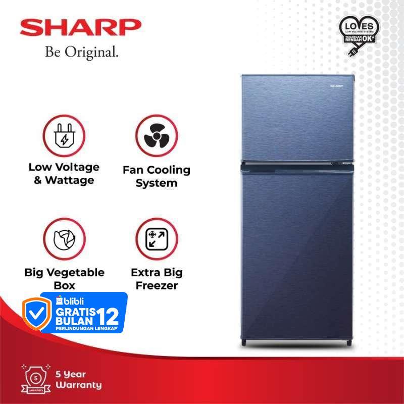 Promo Sharp Sj-195md-sg2/sr2 Kulkas 2 Pintu Shine Magneglas Series [172 ...