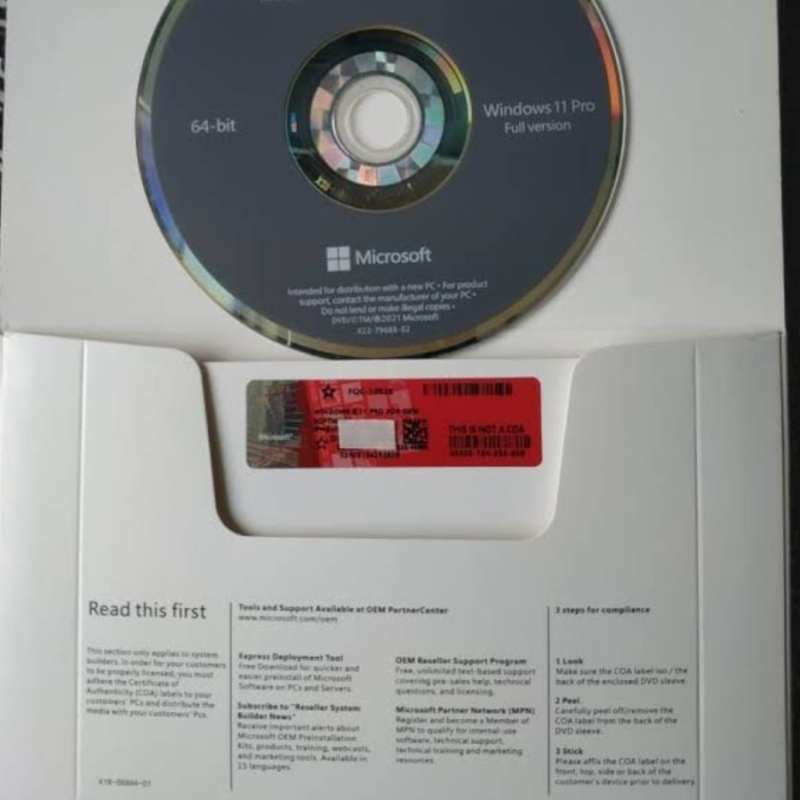 Promo Microsoft Windows 11 PRO OEM DVD ORIGINAL Diskon 57% di Seller ...