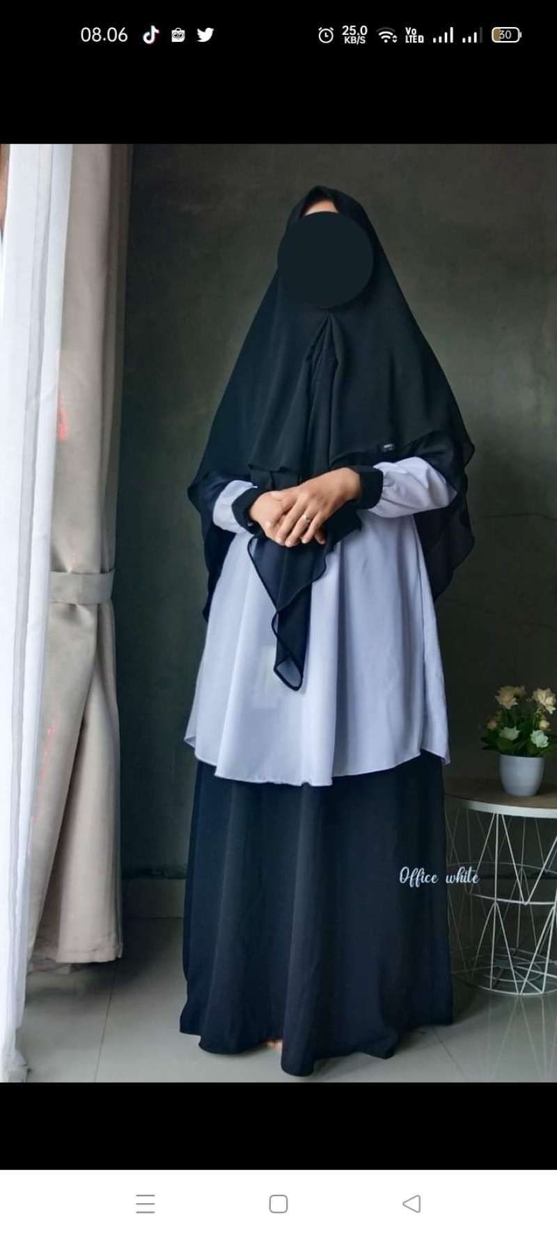 Jual Hermosa-Gamis kantor hitam putih-seragam PNS-Seragam dinas hitam ...