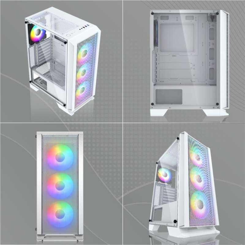 Jual Casing Pc Infinity Nebula V4 Tempered Glass Atx Pc Case Gaming ...