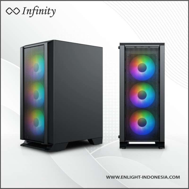 Jual Casing Pc Infinity Nebula V4 Tempered Glass Atx Pc Case Gaming ...