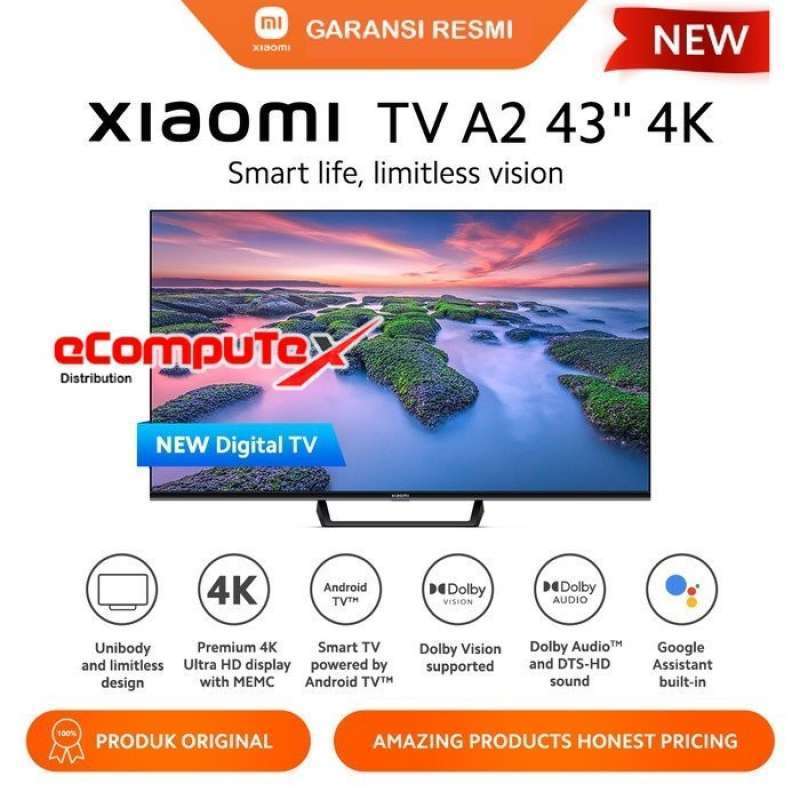 Promo Xiaomi Tv A2 43 Inch Uhd 4k / A 2 Smart Tv Android Dolby Vision Resmi Diskon 3% Di Seller ...