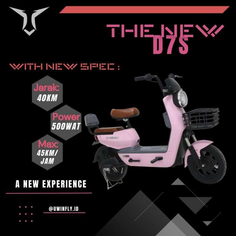 Jual Sepeda Motor Listrik Uwinfly D7S - Pink di Seller U-WINFLY ...