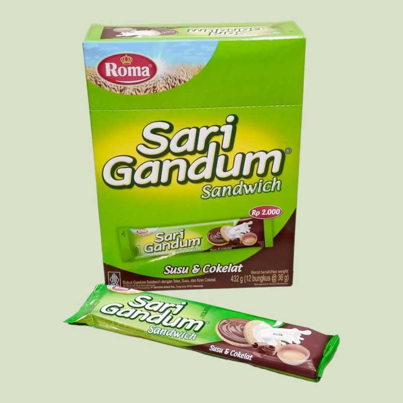 Jual Roma Sari Gandum Coklat Biskuit 36gr [12 Sachet/box] Di Seller ...