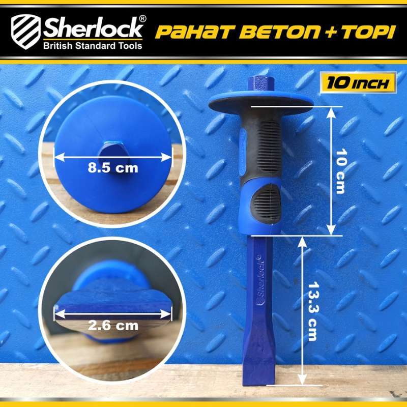 Jual Pahat Batu Beton Topi Cold Chisel Sherlock Betel Baja 10 Inch Di ...