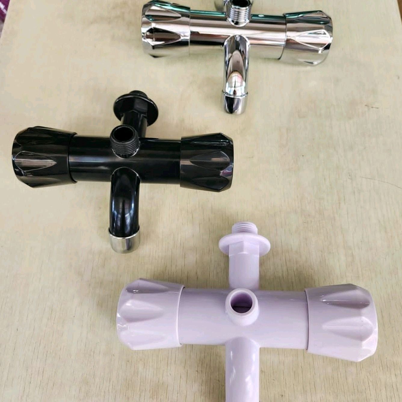 Jual Kran Cabang Double Plastik PVC SOLIGEN - Soligen S26 Hitam di ...