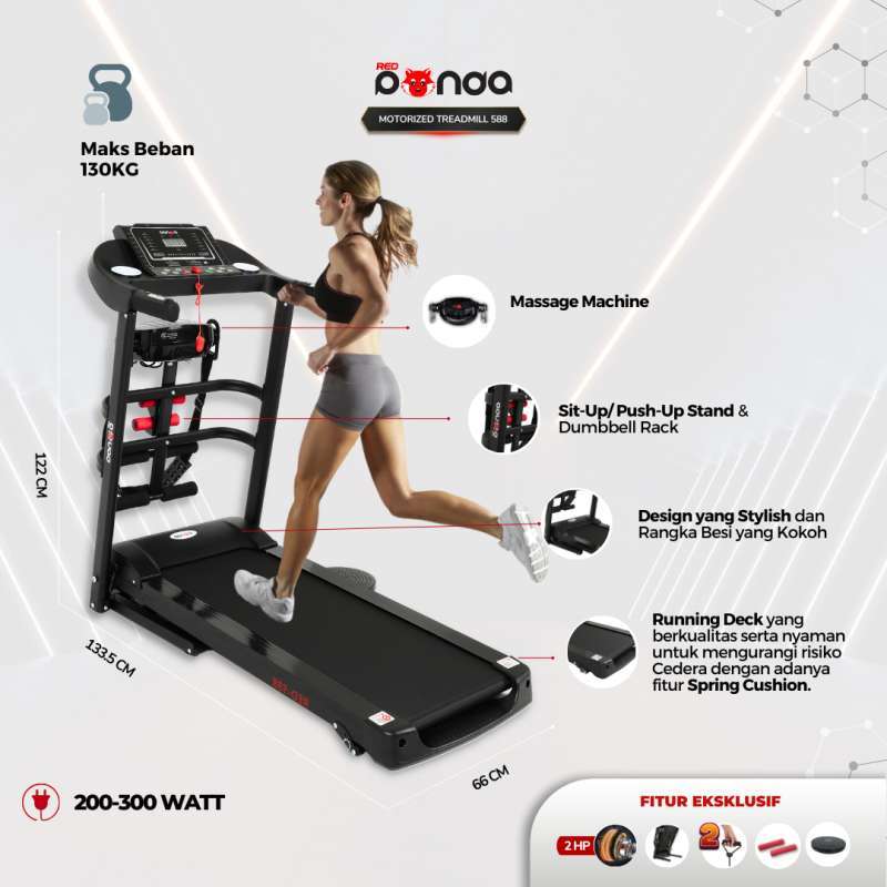 Jual Redpanda Motorized Treadmill Listrik 588 Putih Plus Di Seller Red ...