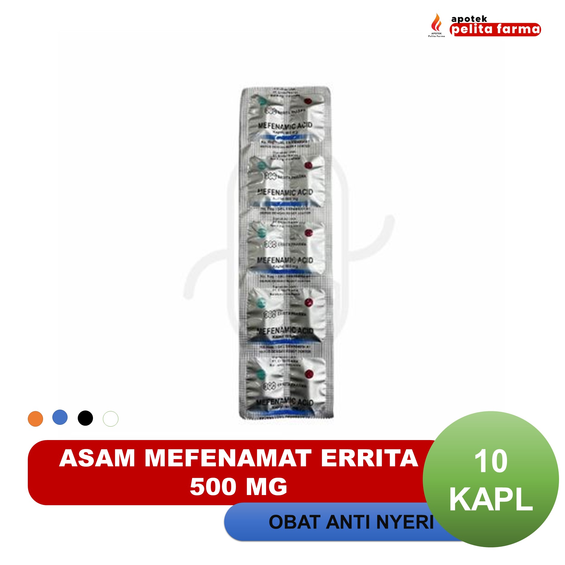 Jual NO BRAND - ASAM MEFENAMAT ERRITA 500 MG STRIP 10 KAPL di Seller ...