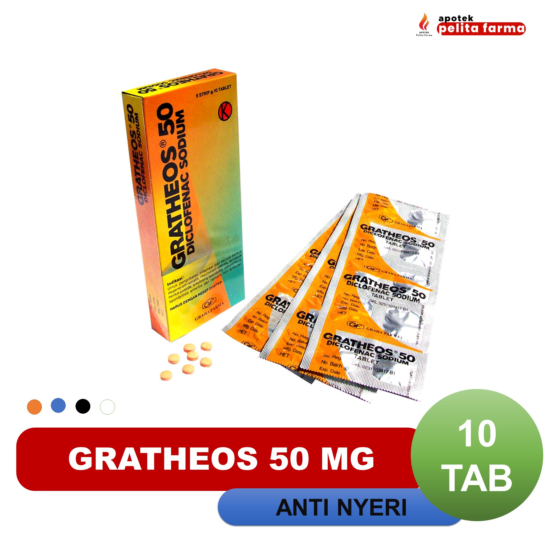 Promo Gratheos 50 Mg Strip 10 Tablet Diskon 6% Di Seller Apotek Pelita ...