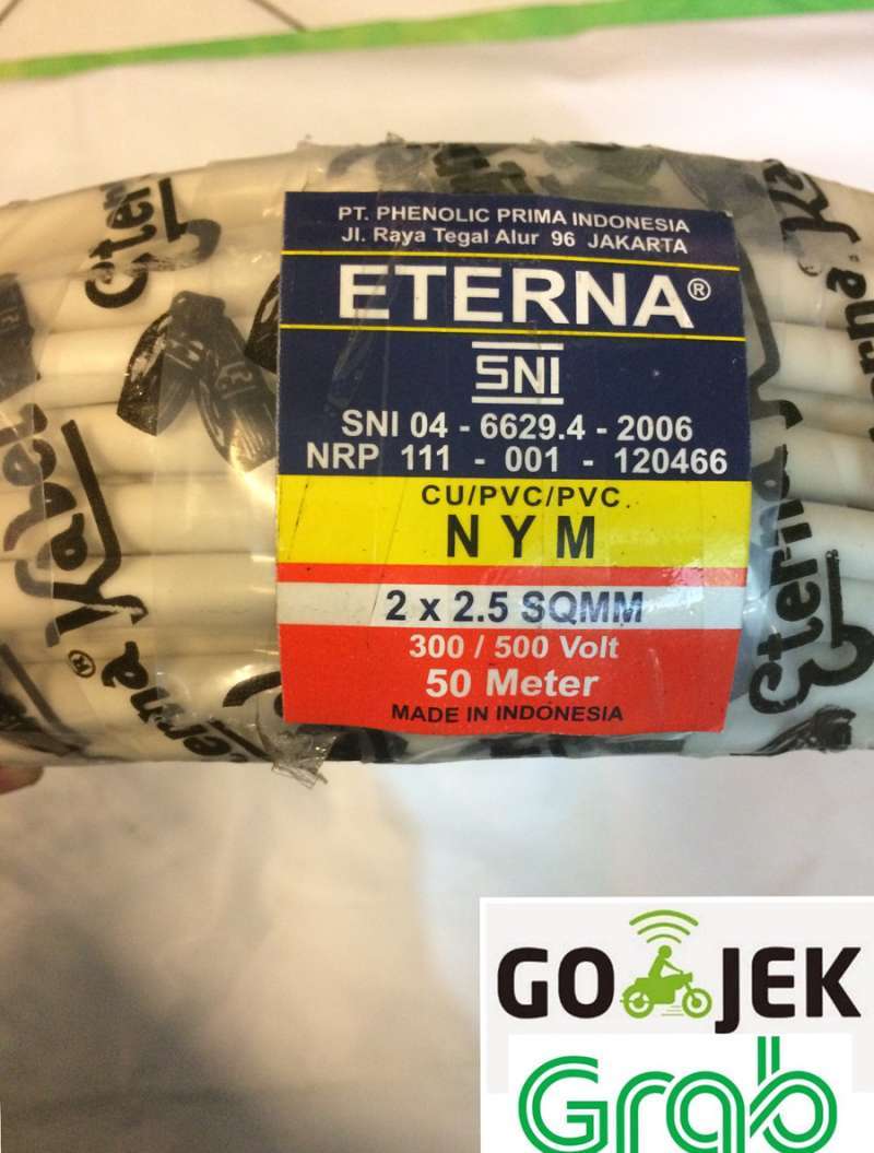 Jual Kabel Eterna 2x2,5 Nym / Kabel Engkel / Kabel Kawat / Kabel 50 Meter Di Seller Shahsuri ...