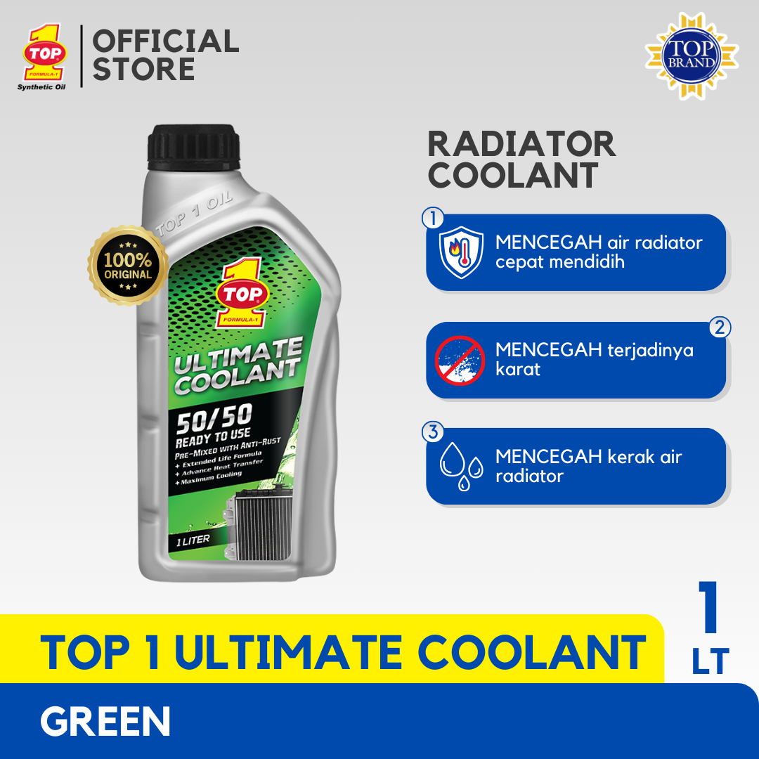 Promo Top 1 Ultimate Coolant Green | 1 L - Pendingin Radiator Diskon 11 ...