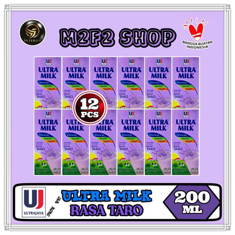Promo Susu Ultra Milk Kotak Rasa Taro UHT - 200 ml (Kemasan 12 Pcs ...