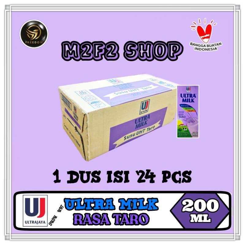 Promo Susu Ultra Milk Kotak Rasa Taro UHT - 200 ml (Kemasan Karton ...