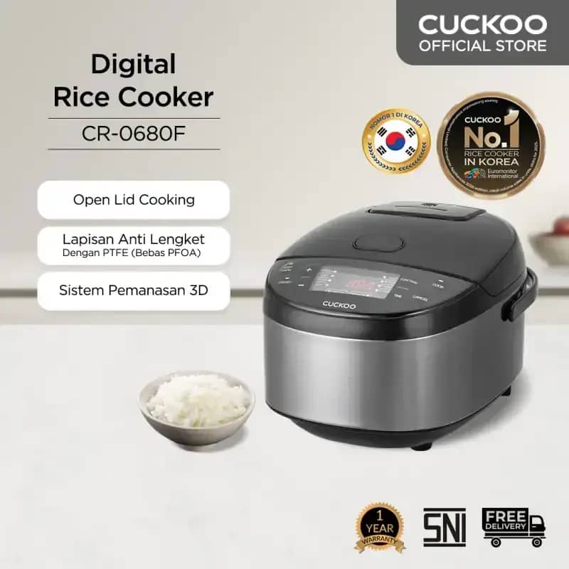 Jual Cuckoo Digital Rice Cooker 1 L Cr-0680f Magic Com Penanak Nasi Di ...