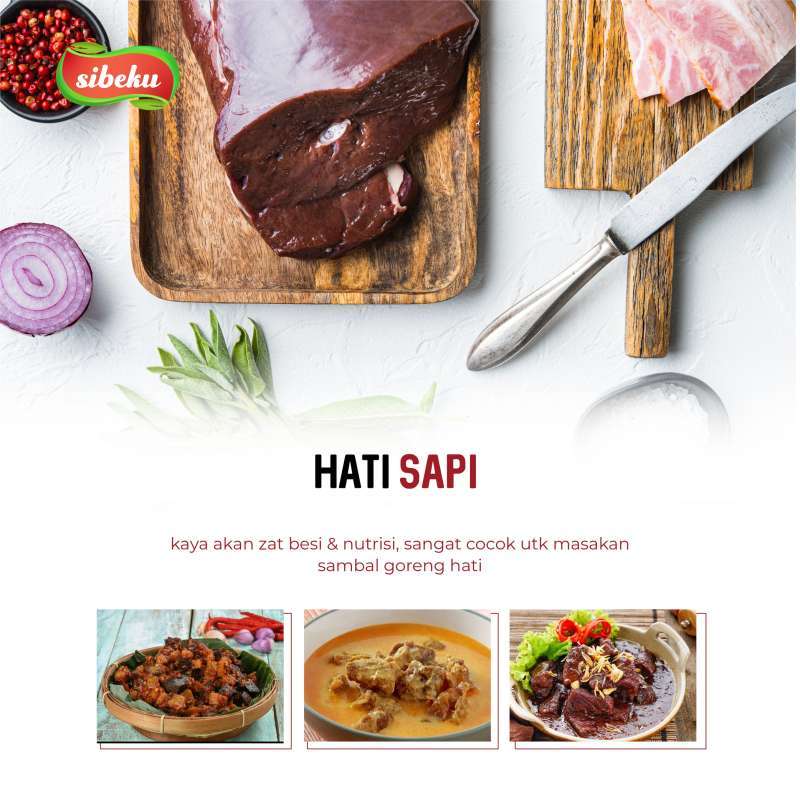 Jual Sibeku Hati Sapi Beef Halal Dan Higienis 500 Gram Frozen Food Di