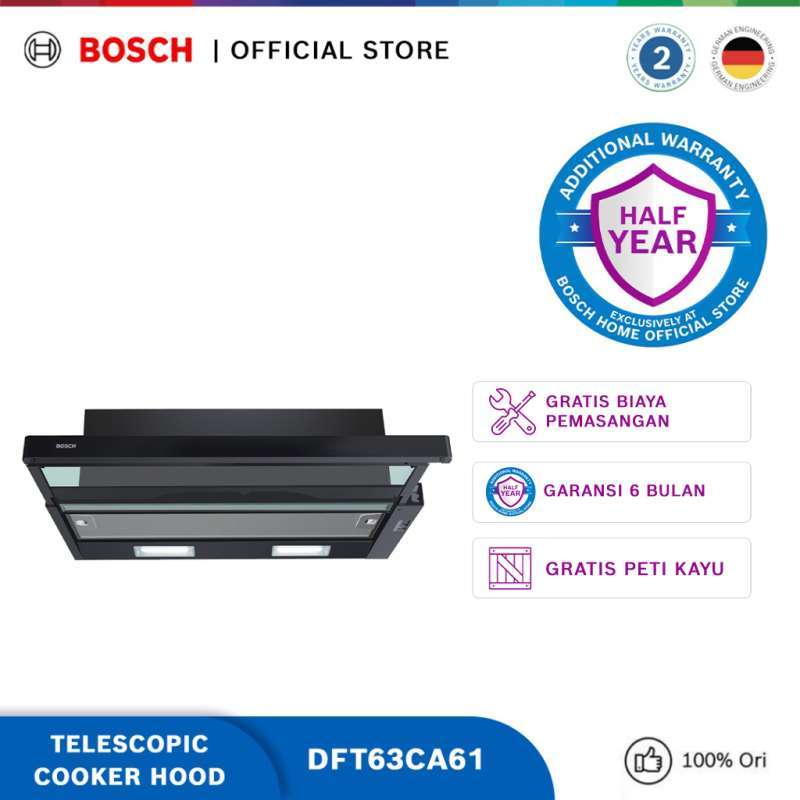 Promo Bosch Dft63ca61 Dft93ca61t Telescopic Cooker Hood / Tudung Asap ...