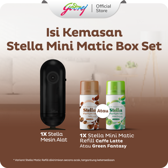 Promo Stella Mini Matic Parfum'ist Set Free Refill Caffe Latte 40ml - Pengharum Ruangan Otomatis ...