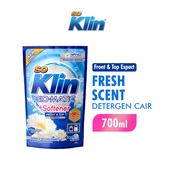 Promo So Klin Bio-matic + Softener Liquid Detergen Front & Top Load ...