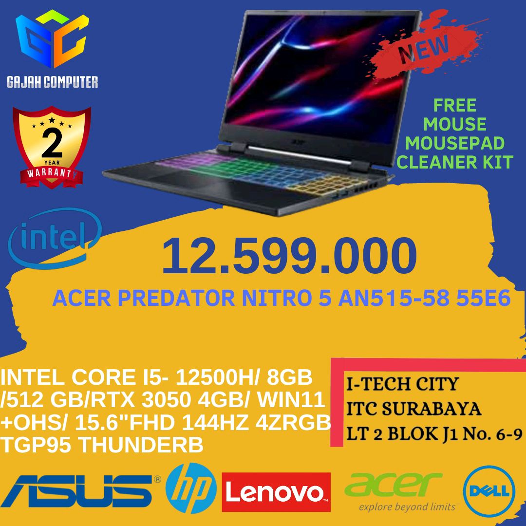 Jual Acer Predator Nitro 5 An515-58-55e6 Di Seller Gajah_computer ...