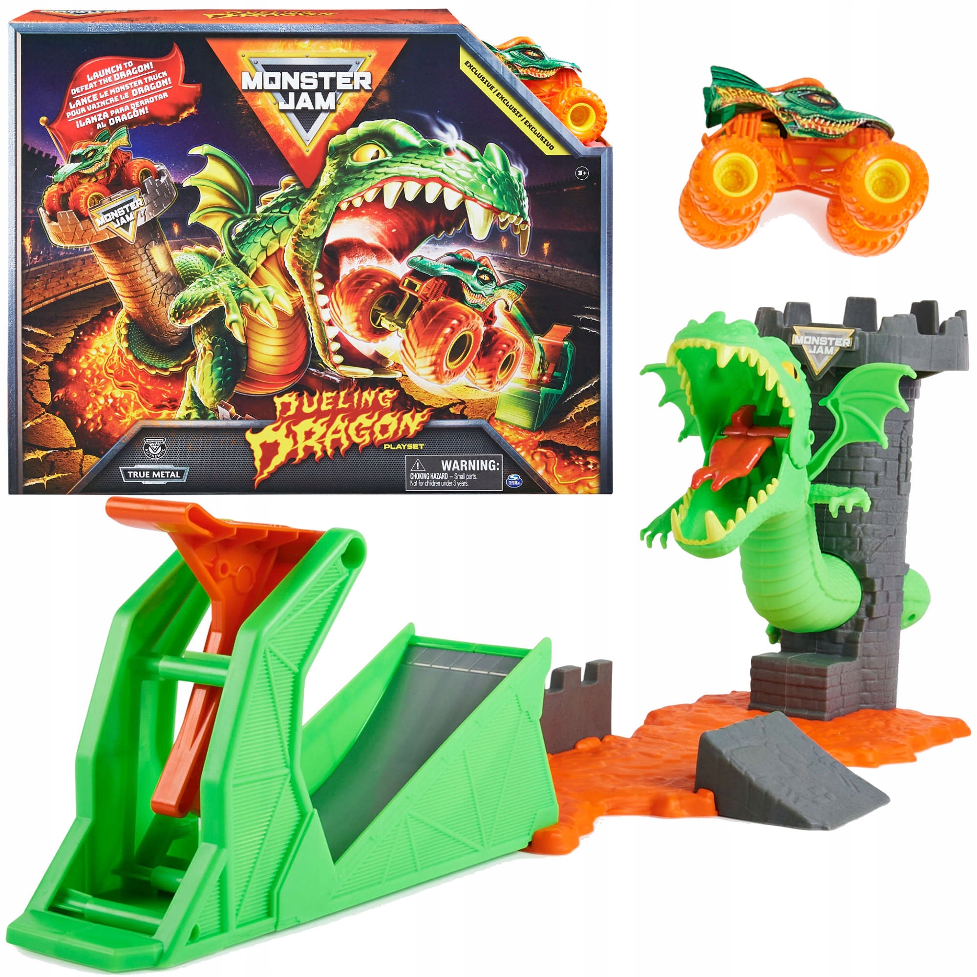 Promo Monster Jam 1:64 Basic Stunt Playsets Dueling Dragon Playset ...