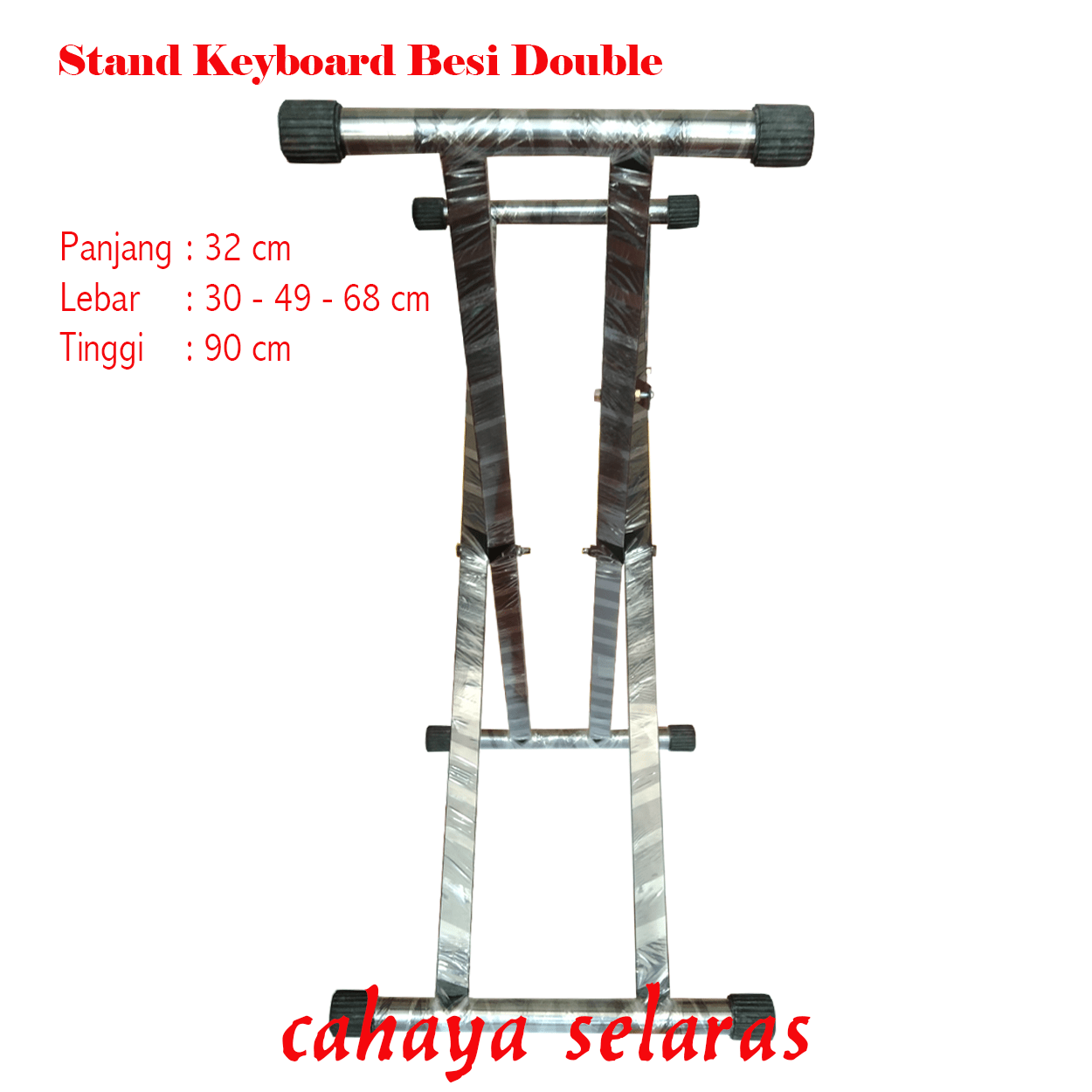 Promo Stand Keyboard Double Silang Bahan Besi Diskon 15% Di Seller ...