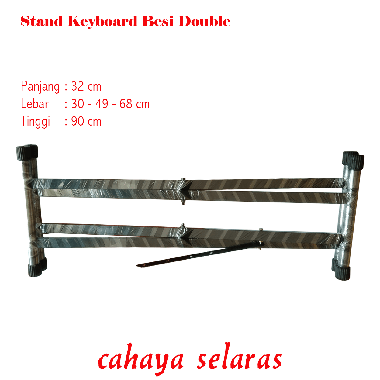 Promo Stand Keyboard Double Silang Bahan Besi Diskon 15% Di Seller ...