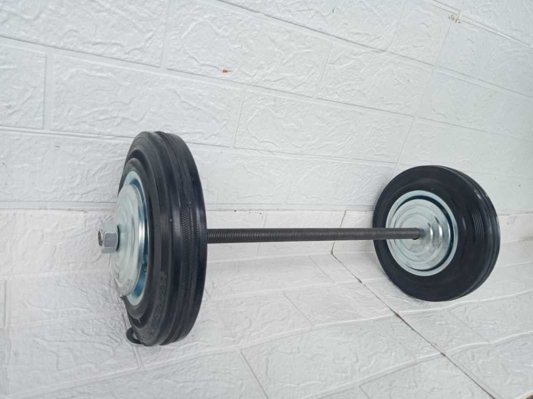 Jual Roda Karet 8 Inchi Satu Set Roda As Roda Gerobak Roda Troli di ...