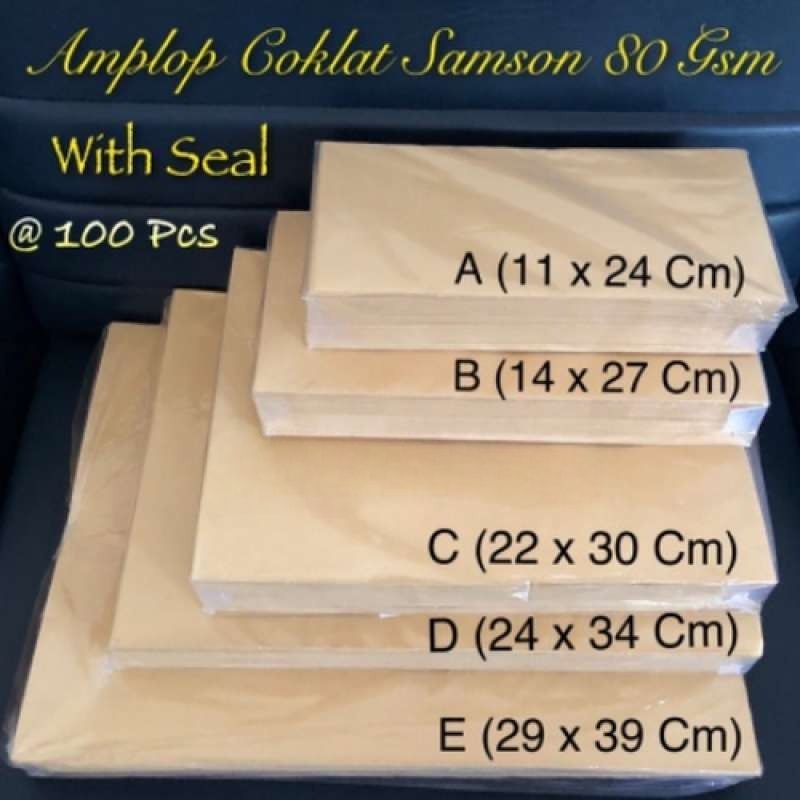 Jual Amplop Coklat Samson C Ukuran 18x28cm / Amplop Dokumen / Lamaran Kerja Di Seller Toko Al ...