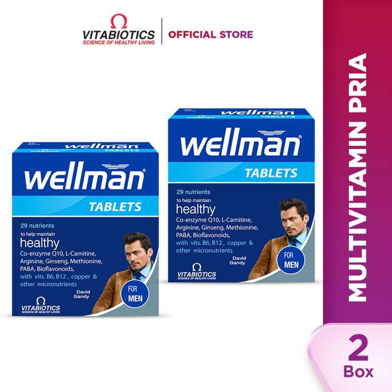 Promo Twin Pack Vitabiotics Wellman - Multivitamin Daya Tahan Tubuh ...