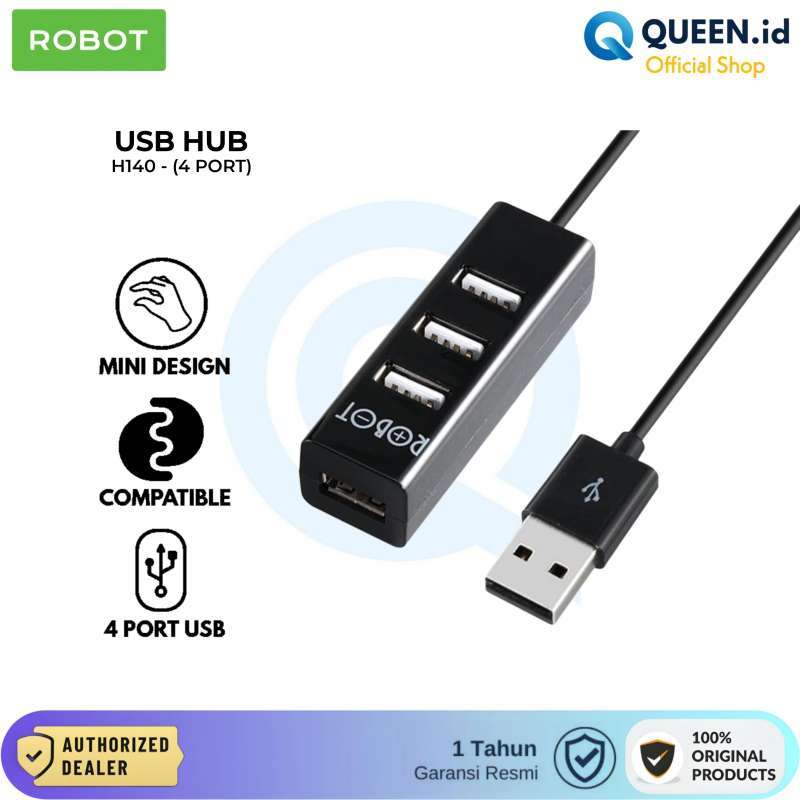 Jual Robot H140-80 4 Ports Kabel Usb Hub Adapter 4 Usb Garansi Resmi Di ...