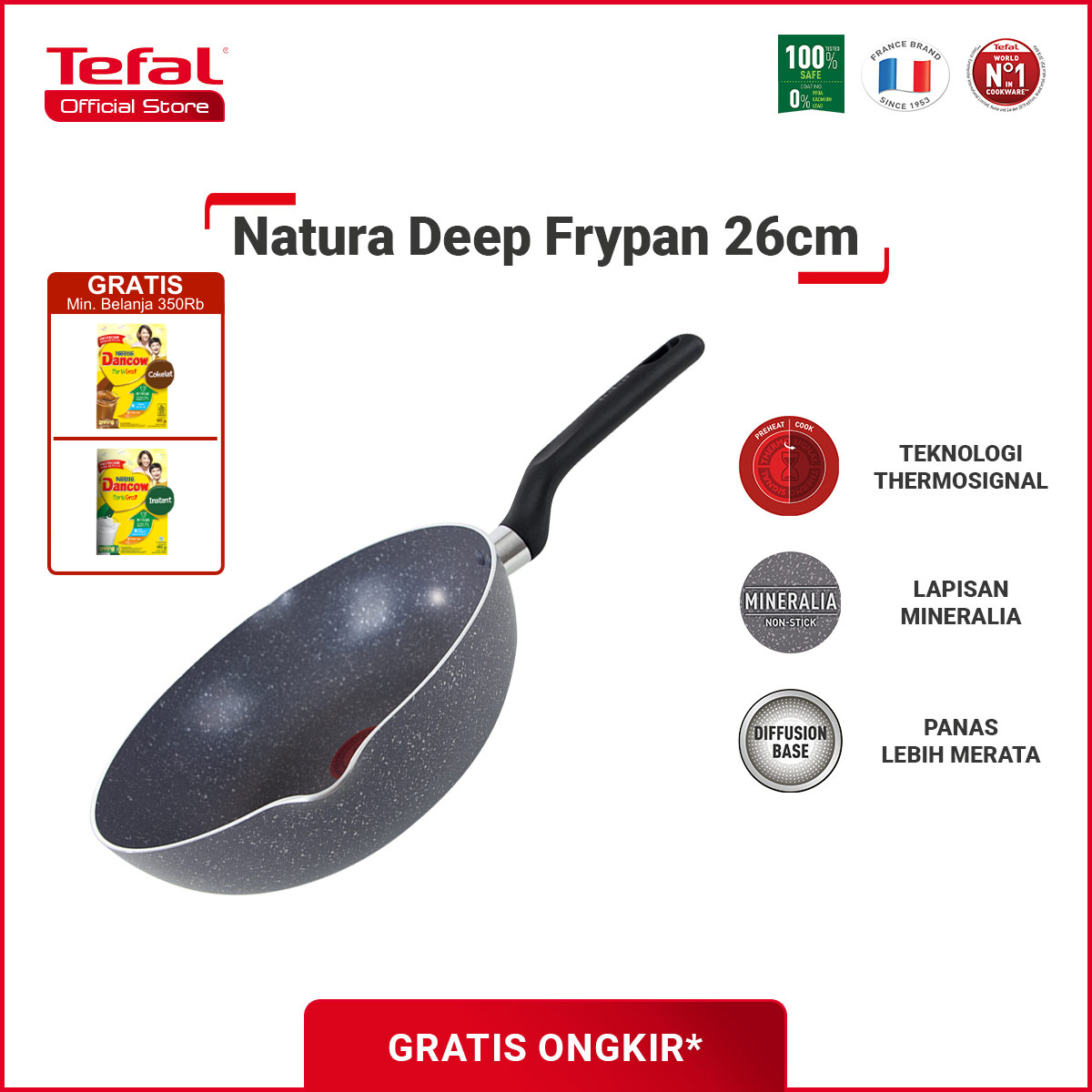 Promo Tefal Natura Frypan 20cm - Panci Wajan Penggorengan Diskon 47% di Seller Tefal Official ...