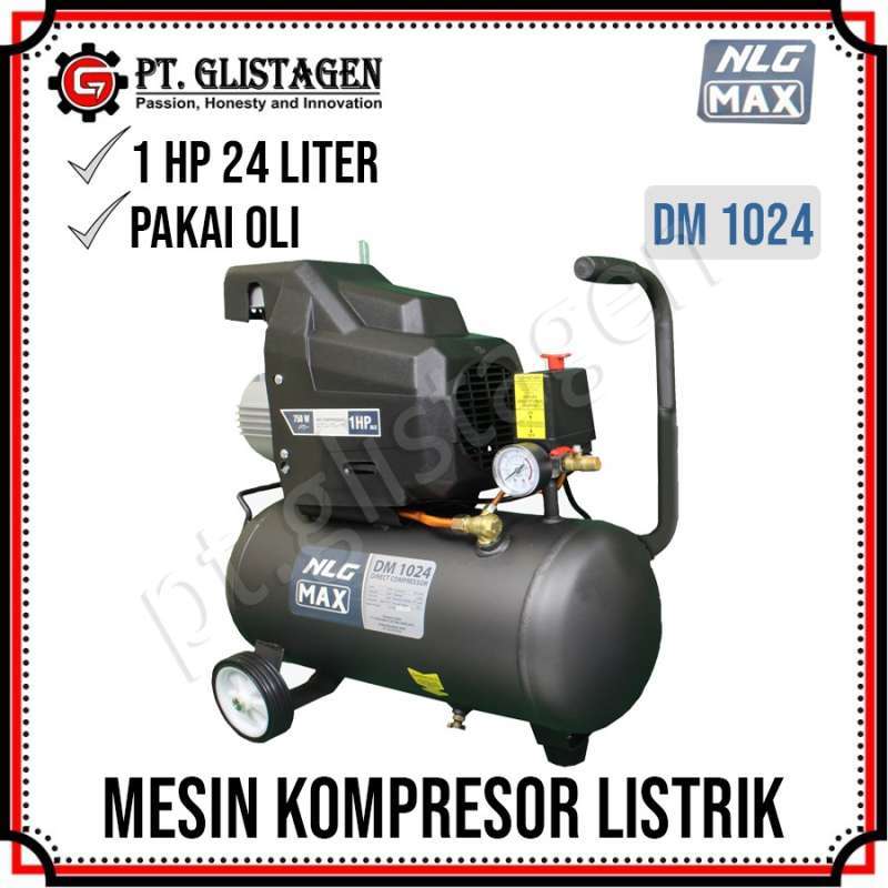Jual Mesin Kompresor Angin Listrik 1hp 24l 1 Phase Nlg Max Dm-1024 ...