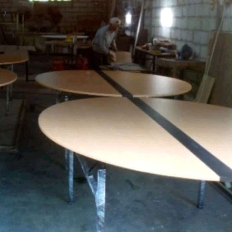 Jual Meja Ibm Lipat Siku Engsel Per Pegas Otomatis Round Table Folding ...