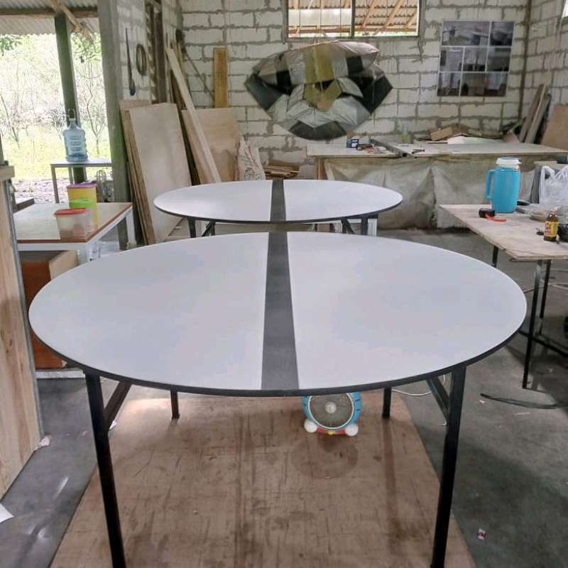 Jual Meja Ibm Lipat Siku Engsel Per Pegas Otomatis Round Table Folding ...